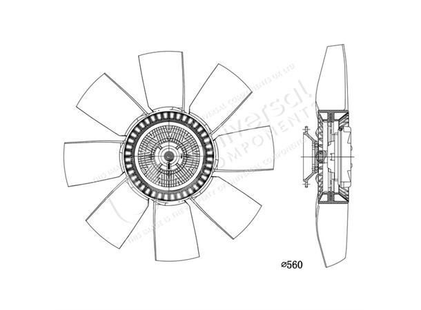 VISCOUS CLUTCH UNIT COMPLETE WITH FAN 8 Universal Components - LVD ...