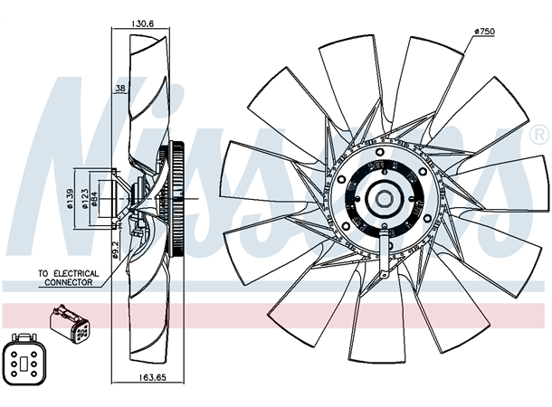FAN CLUTCH komplett med vifte SCANIA - LVD D4